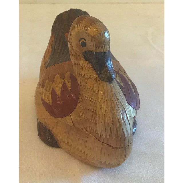 Vintage Wooden Duck Form Trinket Box | Chairish