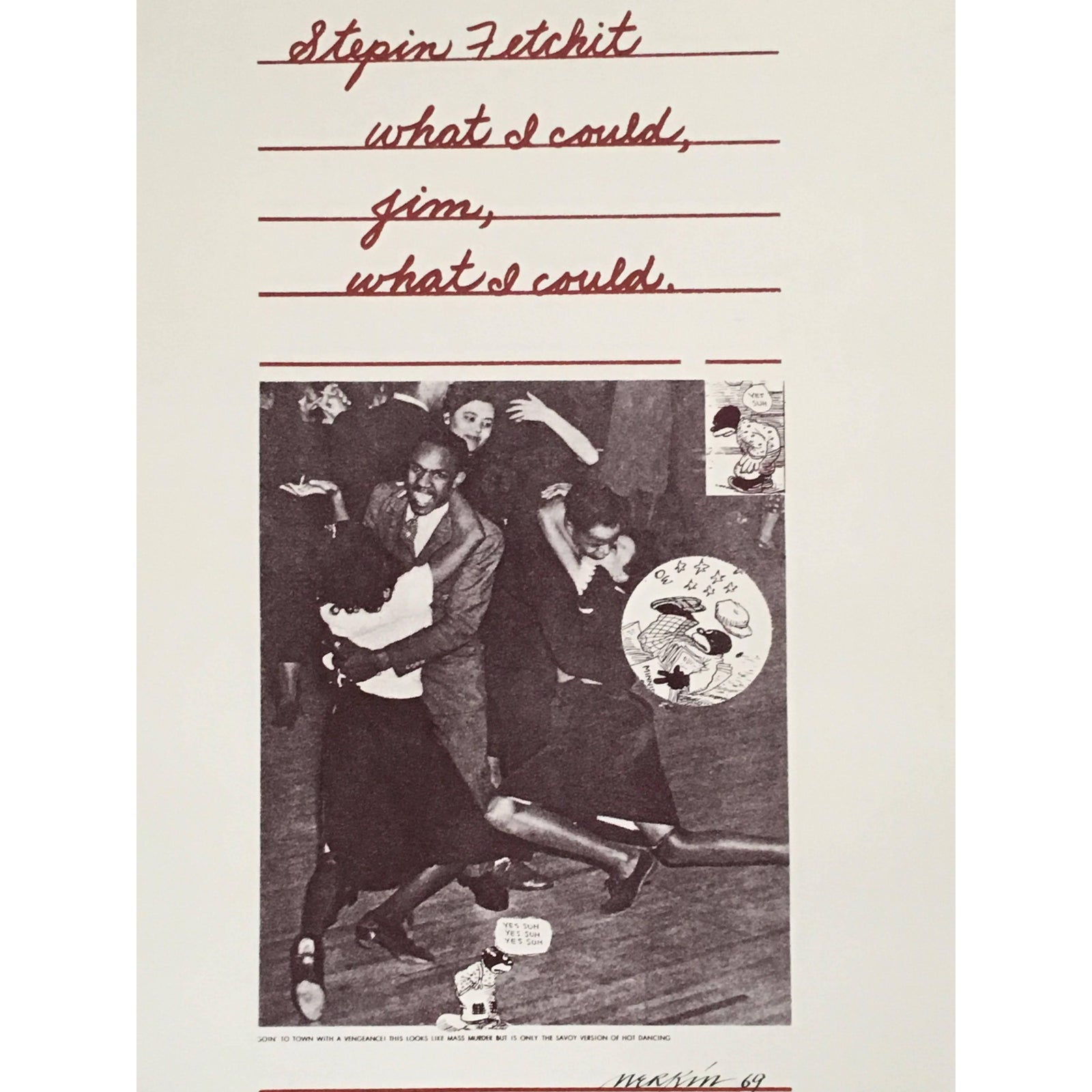 Richard Merkin, Stepin Fetchit Pop Art 1969 Color Screenprint Richard ...