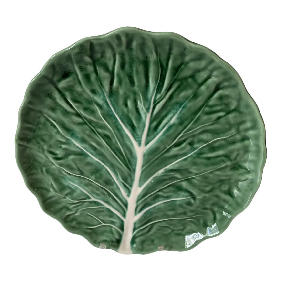 Vintage Cabbage Plate Green | Chairish