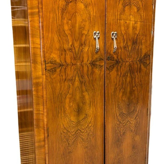 1930s Art Deco "Tombstone" Walnut Men's Armoire by Raven Furniture ...