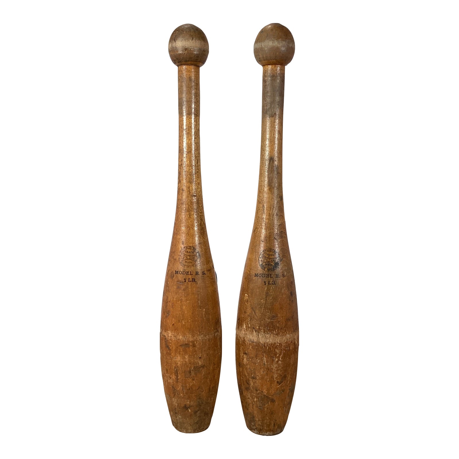 Antique Indian Clubs- Set of 2 | Chairish