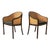 Ward Bennett Landmark Style Lounge Chairs in Wood and Cane, a Pair ...