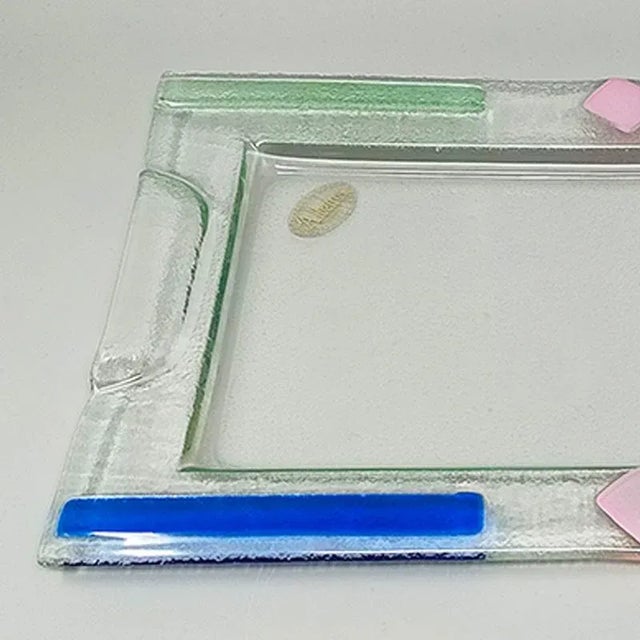 1970s Tray by Albatros in Murano Glass, Made in Italy | Chairish