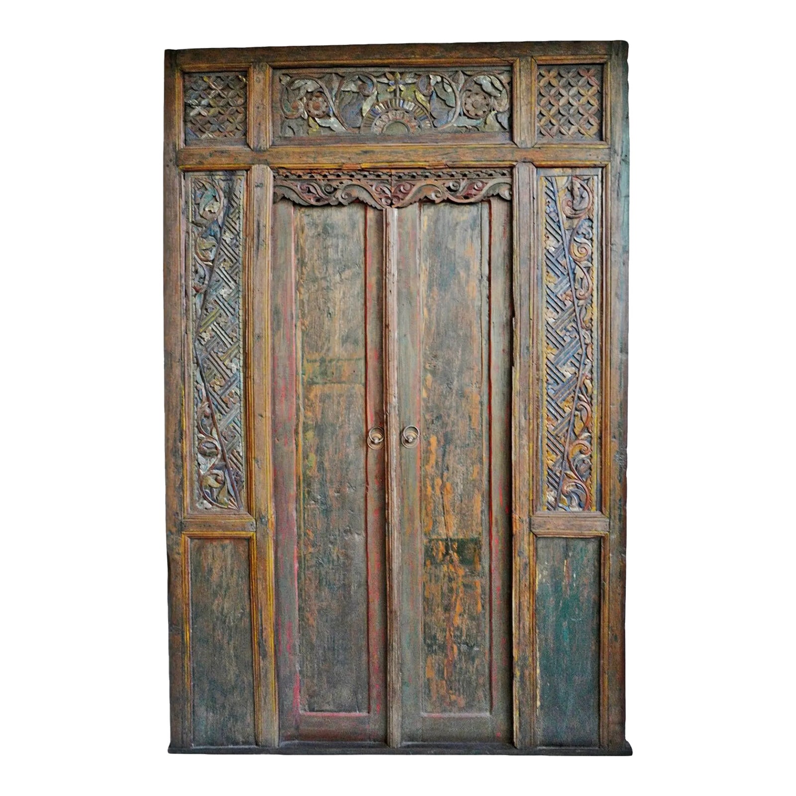 Antique Balinese Door With Surround | Chairish