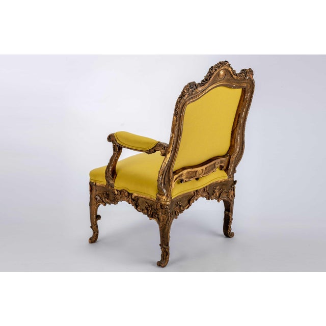 Italian Rococo Chair in Yellow | Chairish