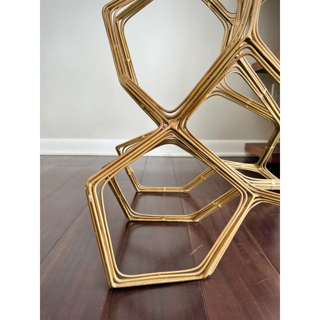 Geometric Sculptural Made Goods Efrain Honeycomb Room Divider in Aged ...