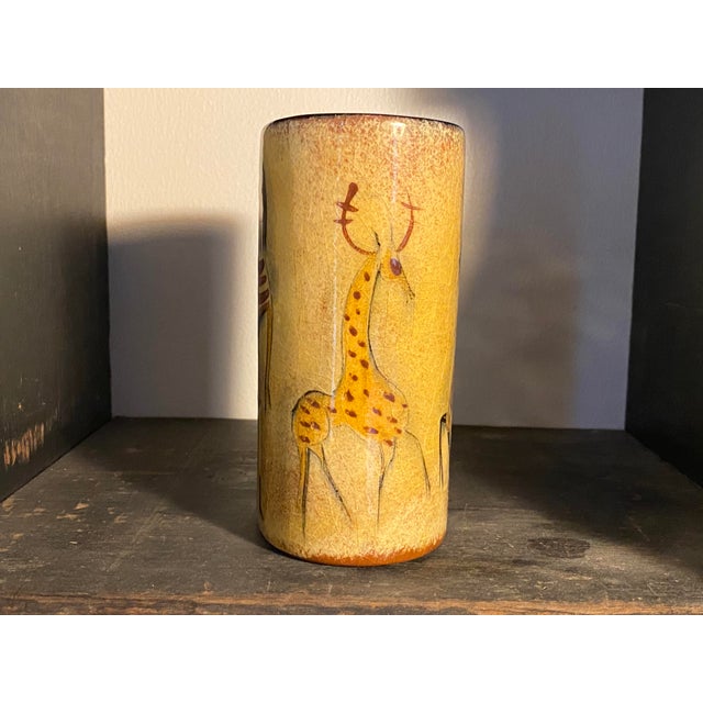 1950s Mid-Century Poila Pillin Vase Featuring Figural and Animal Motifs ...