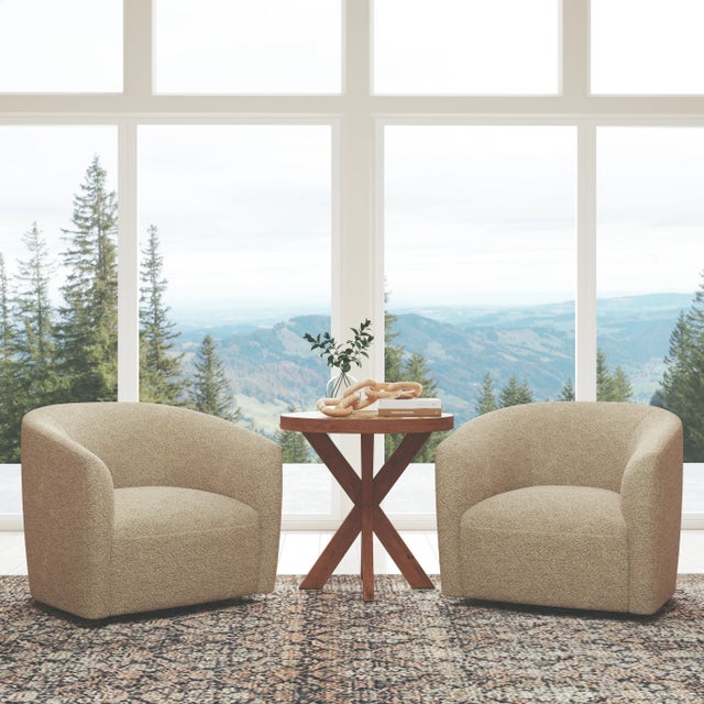 Miles Swivel Chair in Dolly Toast Chairish