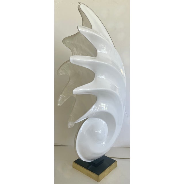 Large Sea Shell Table Lamp by Rougier | Chairish