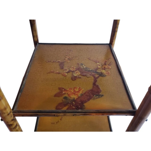 Late 19th Century English Tiger Bamboo Three Tier Octagon Top Table ...