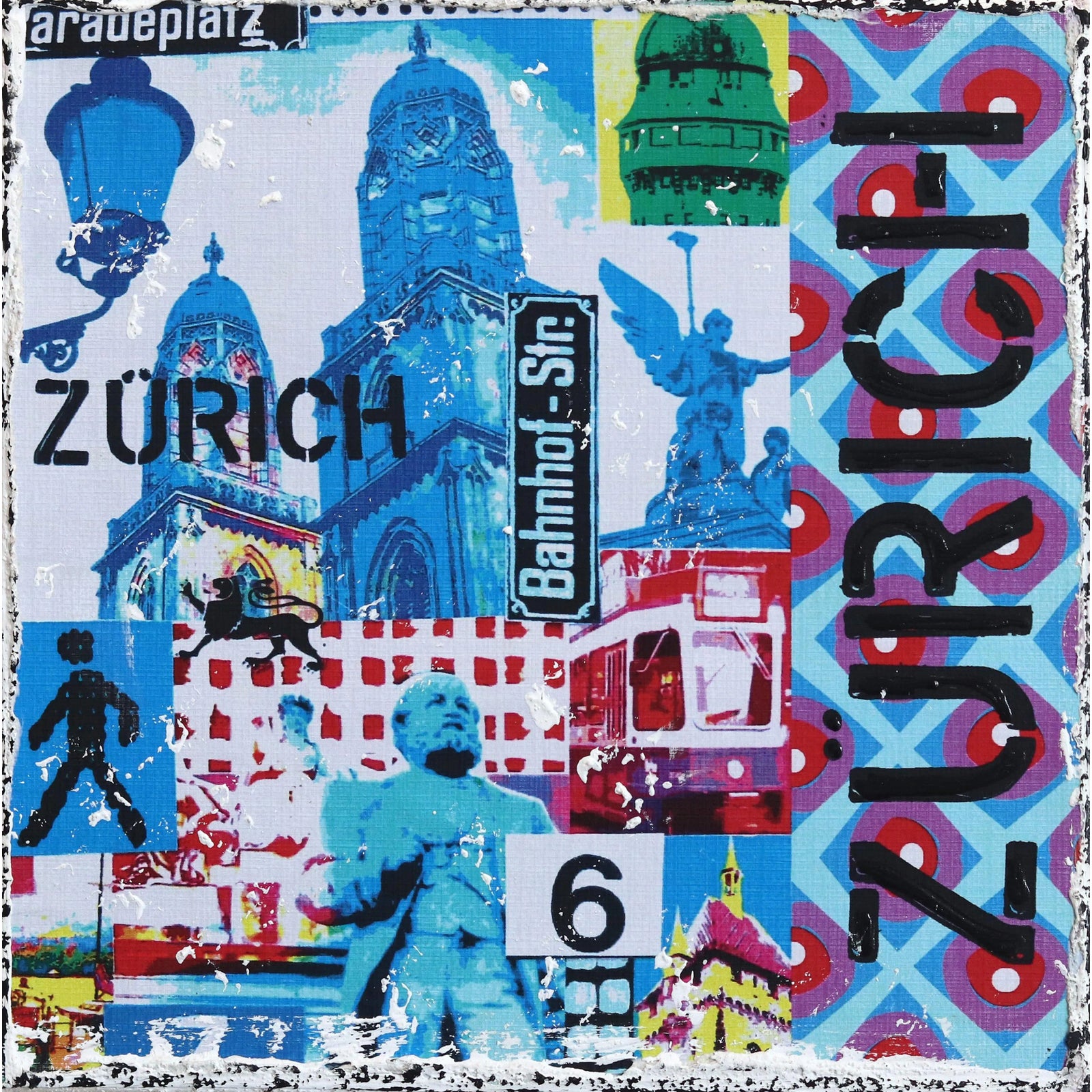 "Zurich 6" Original Artwork by Marion Duschletta | Chairish