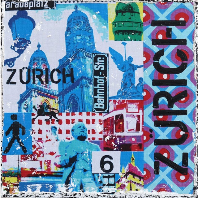 "Zurich 6" Original Artwork by Marion Duschletta | Chairish