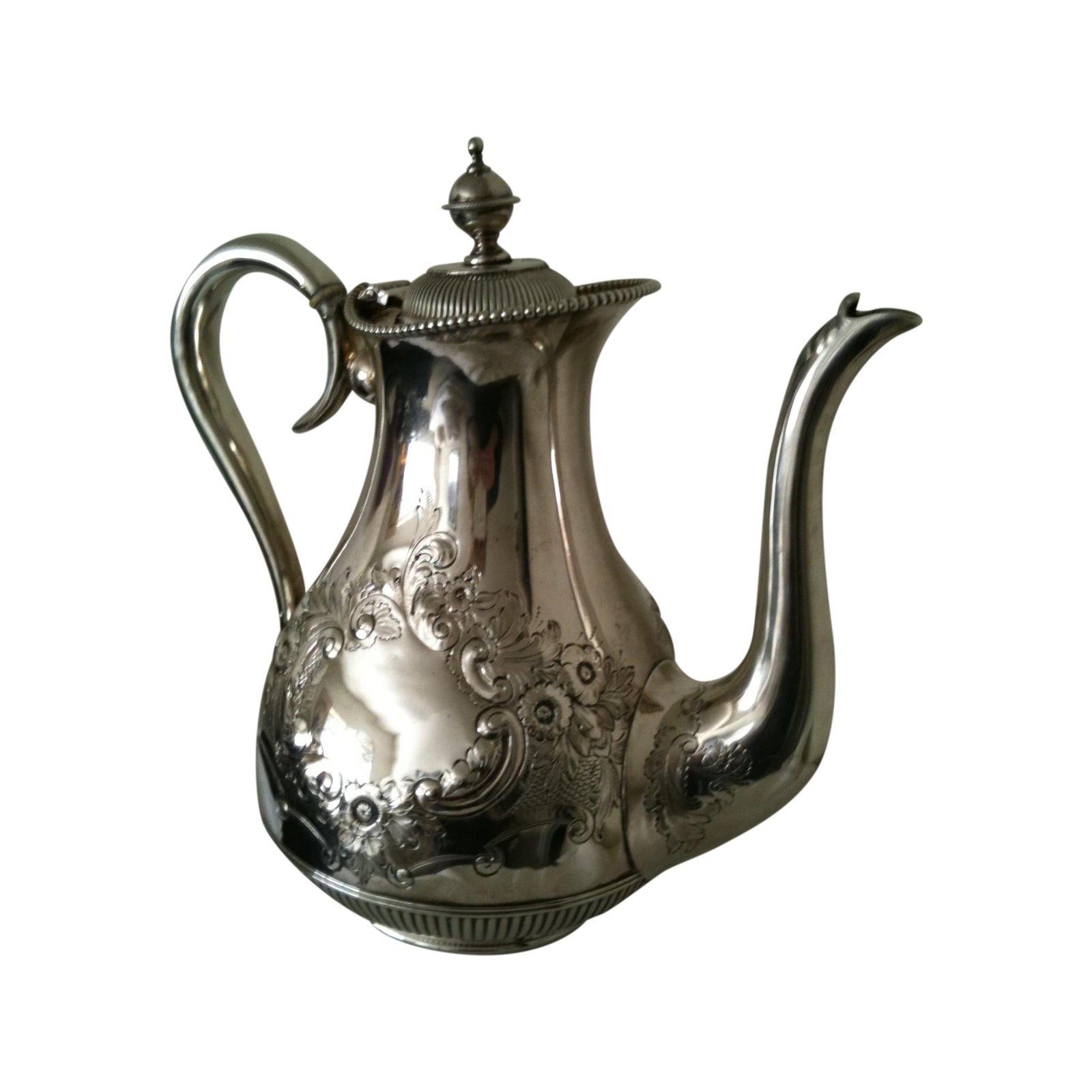 Antique Silver Plate Coffee Server | Chairish