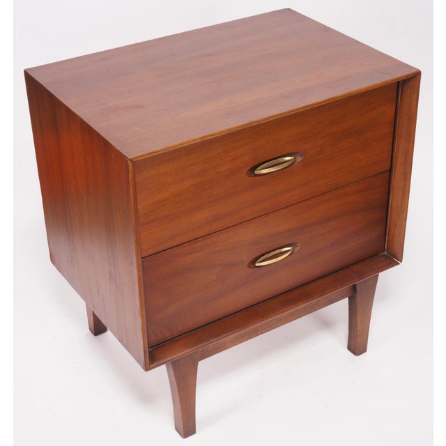 Mid 20th Century Mid Century Modern Format Walnut Nightstand by Kent ...