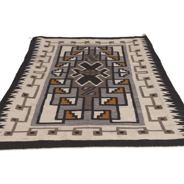 Vintage Two Grey Hills Navajo Style Rug, 02'11 X 05'00. | Chairish