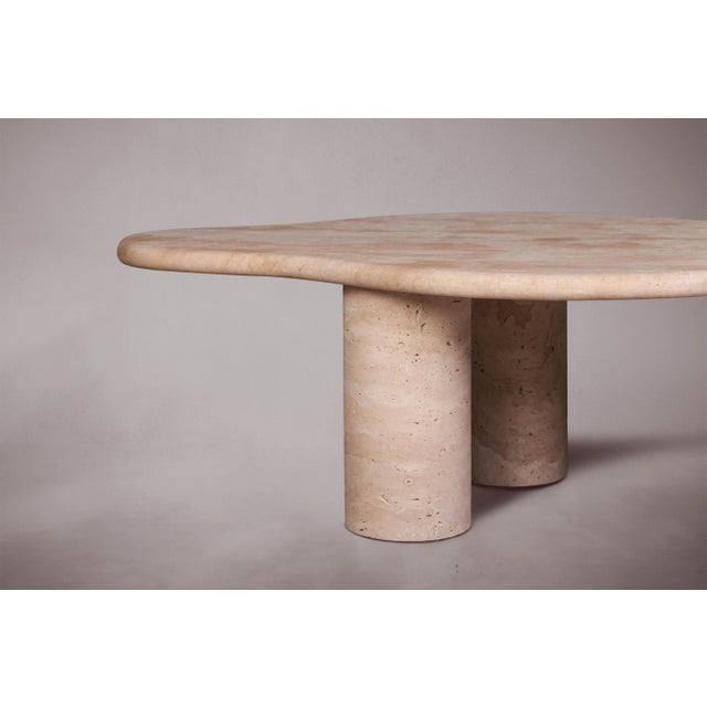 Trio Travertine Coffee Table 48" | Chairish