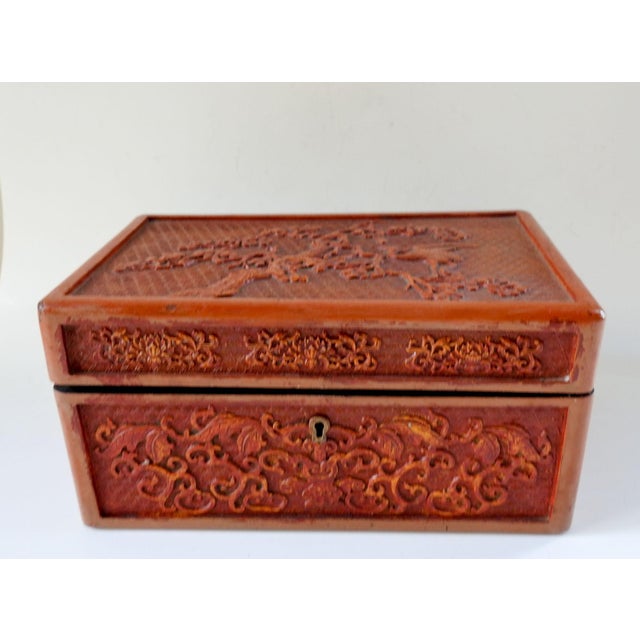 Vintage Chinese Lacquer Box | Chairish