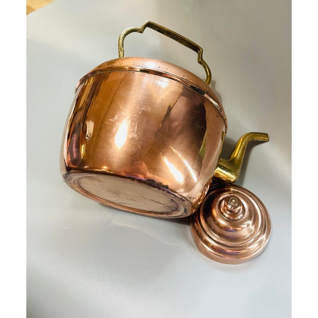 Antique Copper and Brass Tea Kettle | Chairish