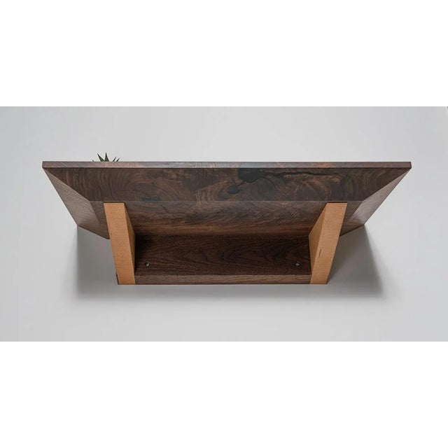 Walnut Floating Table | Chairish