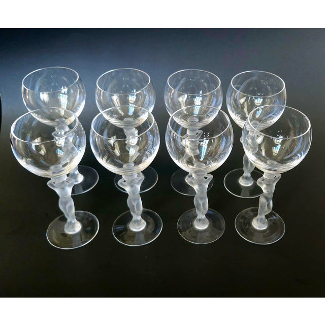 1960s Bayel Bacchante French Crystal Claret Wine Glasses- Set of 8 ...