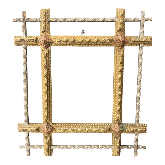 1920’s Tramp Art Picture Frame | Chairish