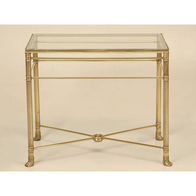 1960s Mid-Century Modern Brass End Table | Chairish