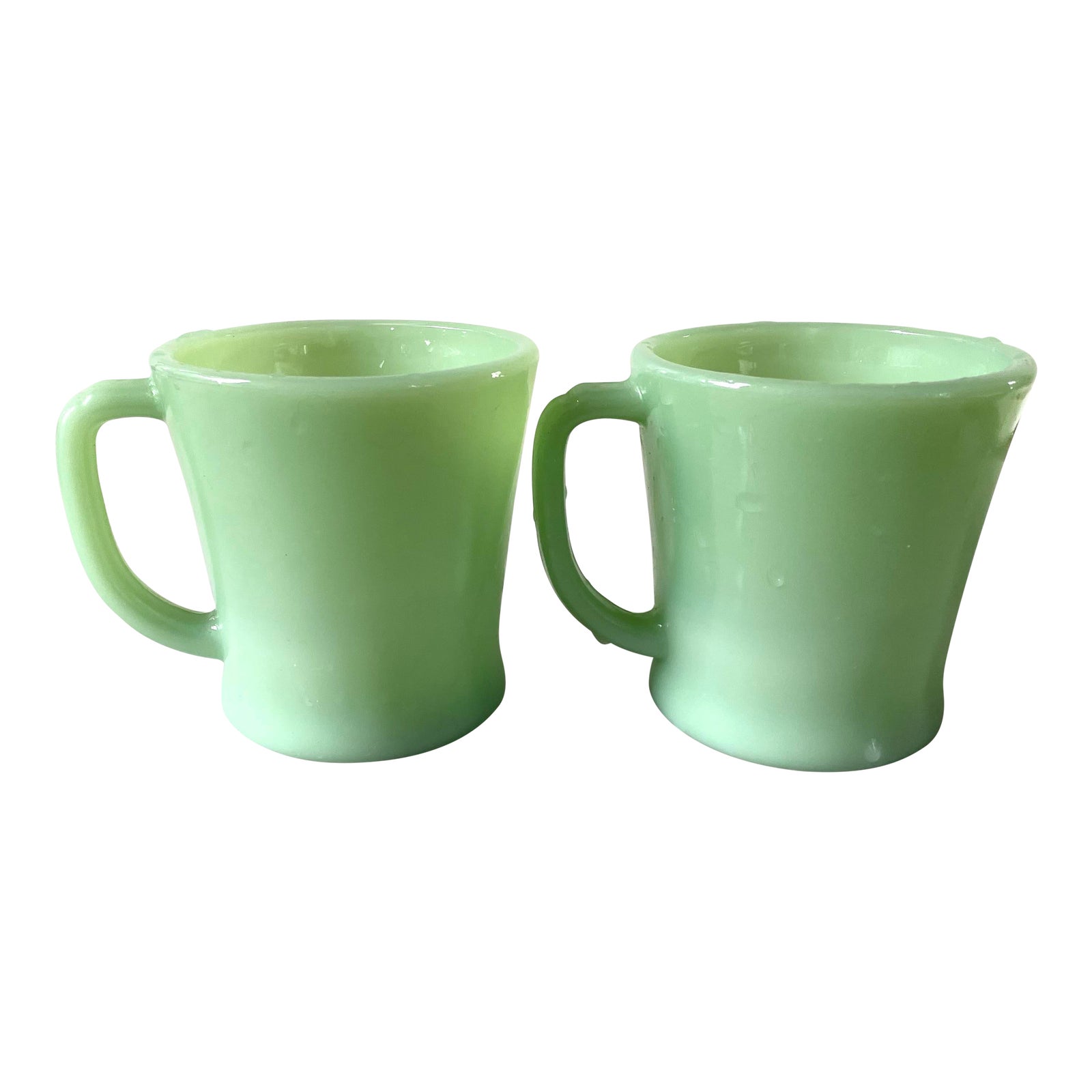 Pair of Fire King Jadeite Coffee Cups | Chairish