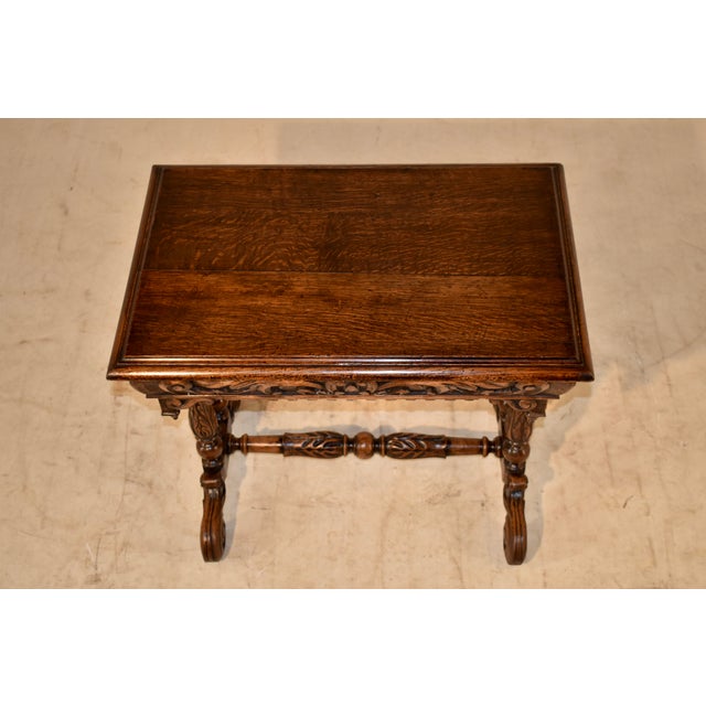 19th Century French Oak Side Table | Chairish