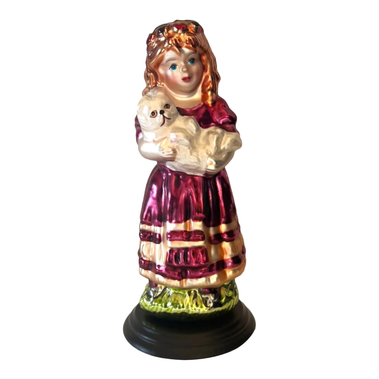 Vintage Blown Glass Victorian Girl Christmas Figurine by Thomas Pacconi ...