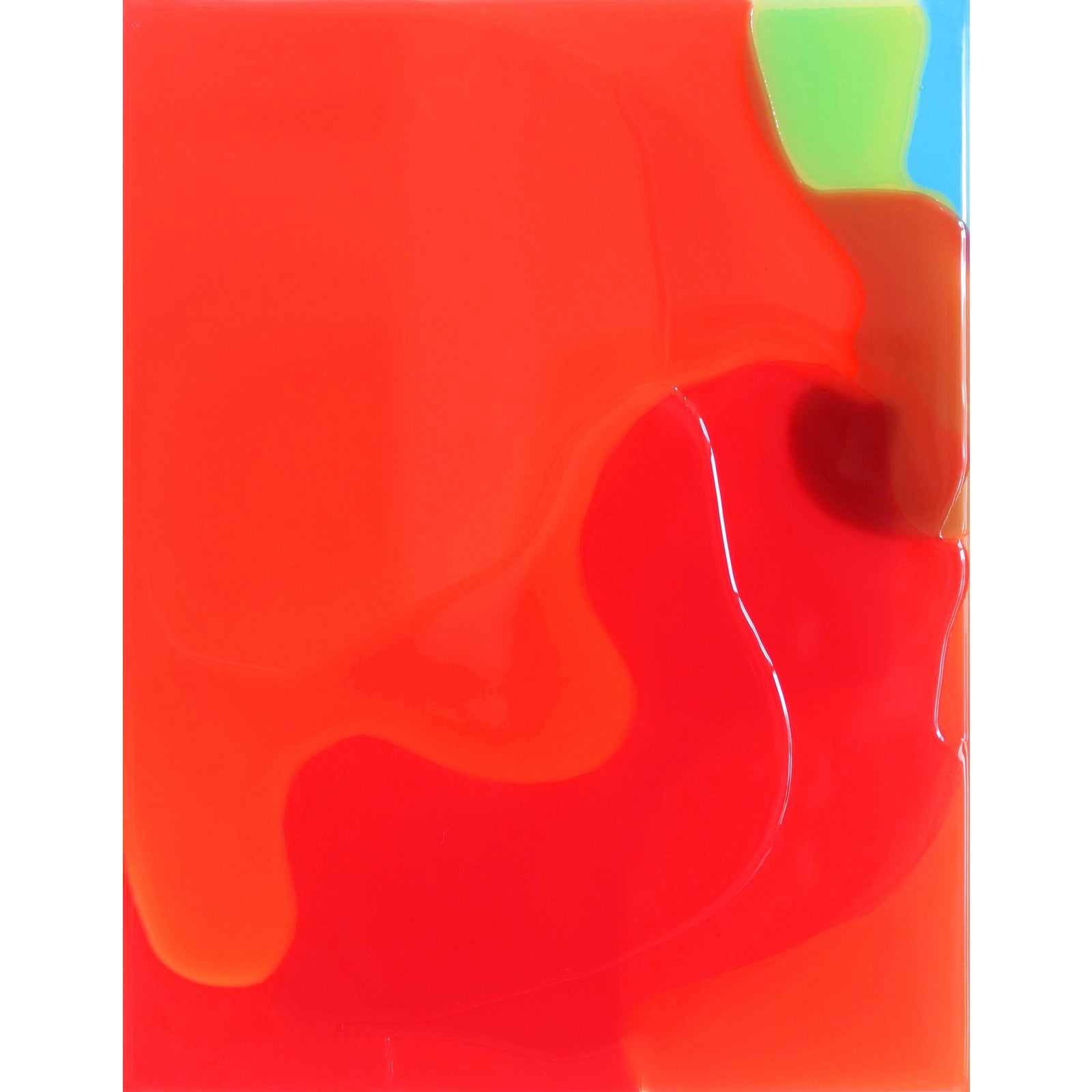 Colorful Red Poured Resin Painting "Lightning 2" Original Artwork by ...