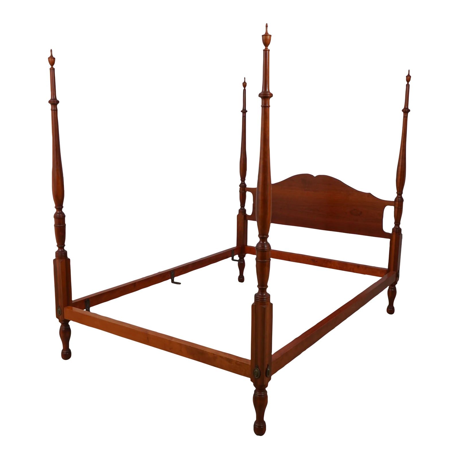 Nathan Margolis Bench Made Cherry Full Size Poster Bed | Chairish