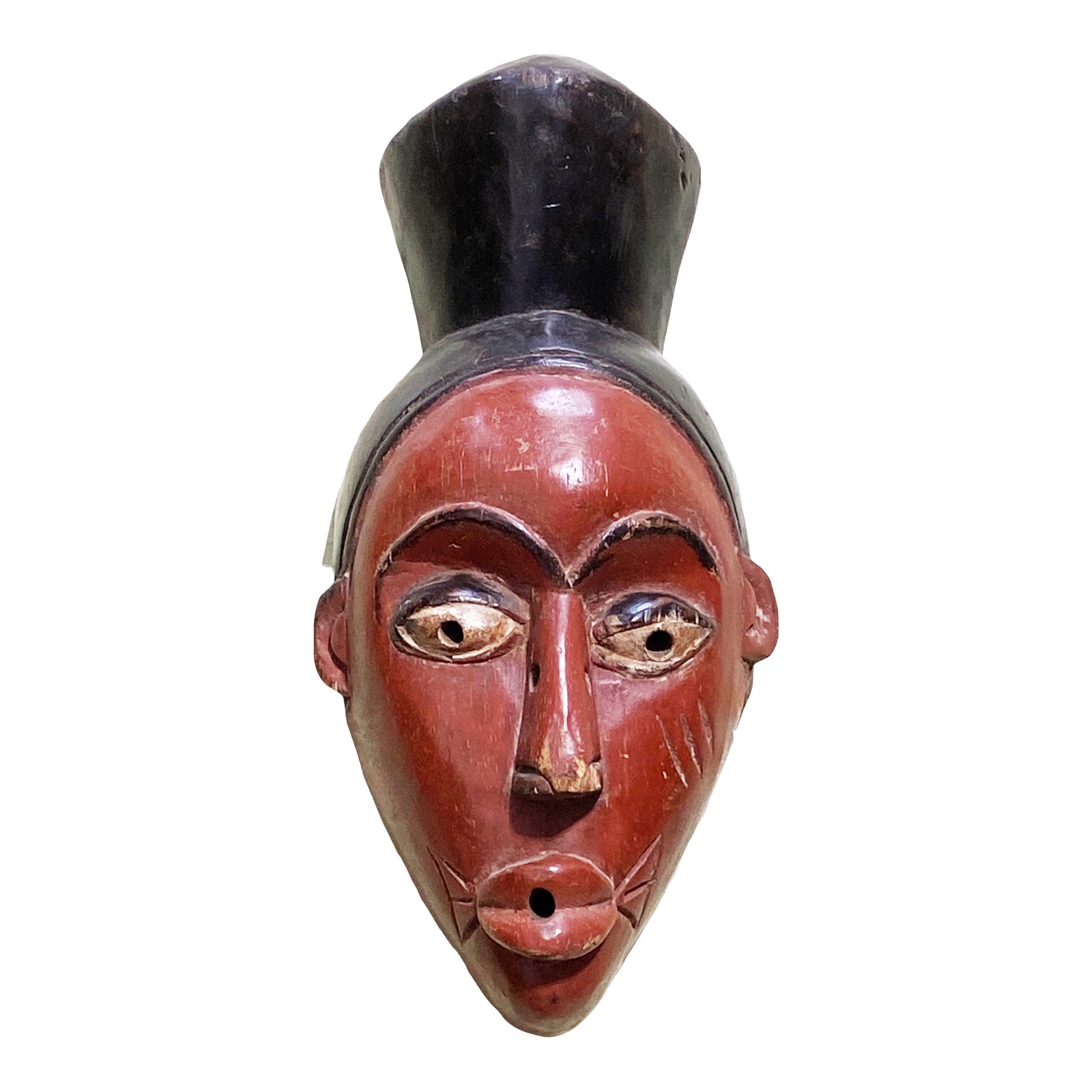African Igbo Female Mask Nigeria 15 " H | Chairish