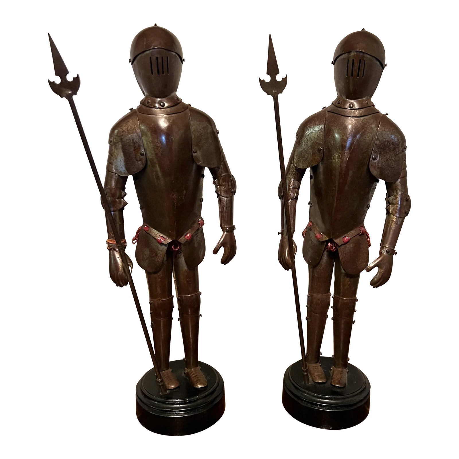 Early 20th Century , Victorian Hand Forged Suit of Armor Knight Figures ...