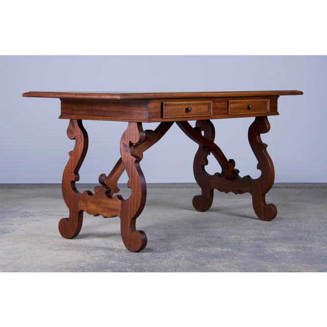 Spanish Baroque Style Walnut Writing Desk | Chairish