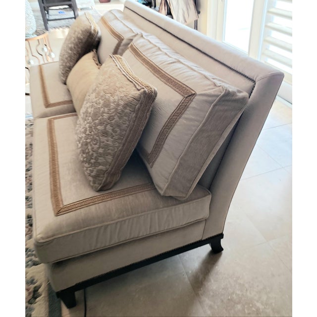 Ej Victor Luxe Sofa in a Rich Dark Cream With Sumptuous Silk and ...