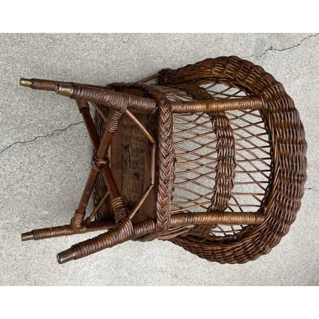 Wicker 1920s Bar Harbor Brown Wicker Chair | Chairish