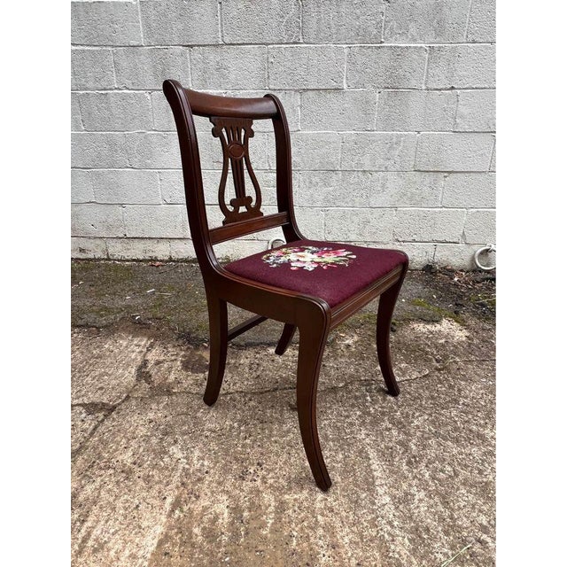 Early 20th Century Set of 6 Antique Duncan Phyfe Style Mahogany Lyre ...