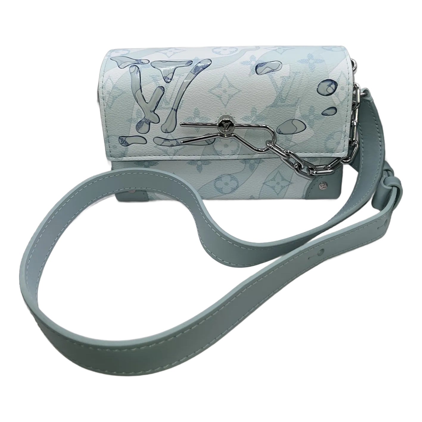 Louis Vuitton Blue Monogram Canvas Aquagarden Streamer | Chairish