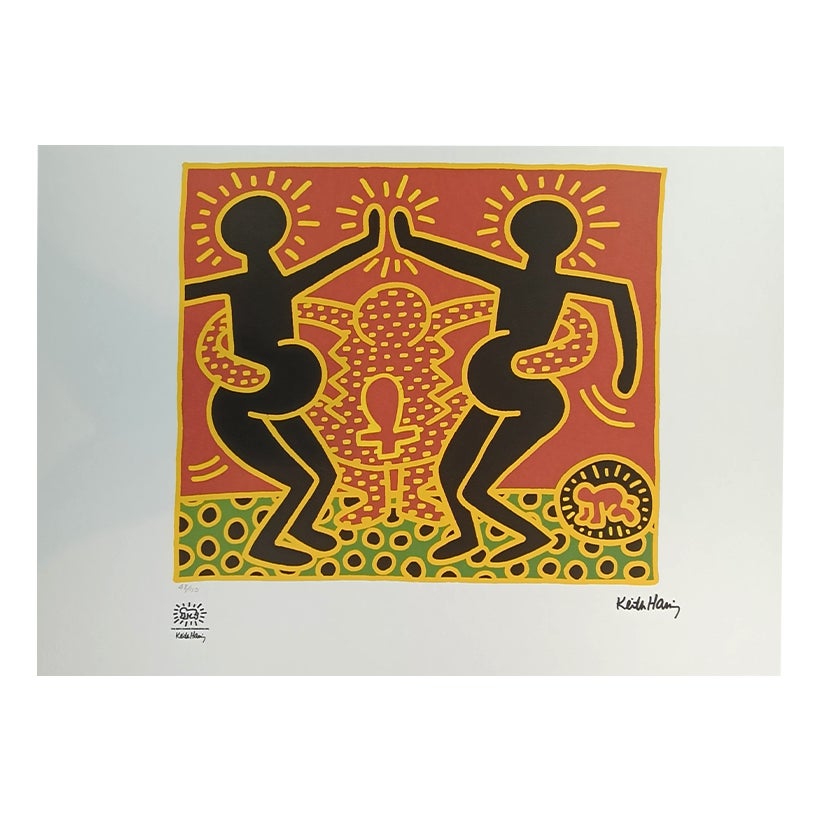 After Keith Haring, Composition, Limited Edition Lithograph, 1990s ...