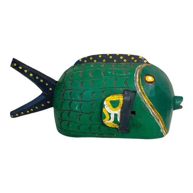 Vintage African Wooden Fish Bozo Tribe Mali 17" W | Chairish