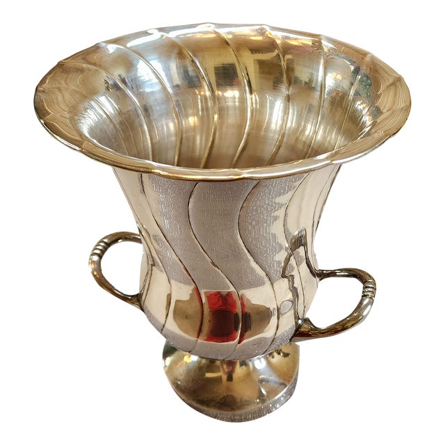 Vintage Silver Plated Trophy Cup Champaign Chiller Ice Bucket | Chairish
