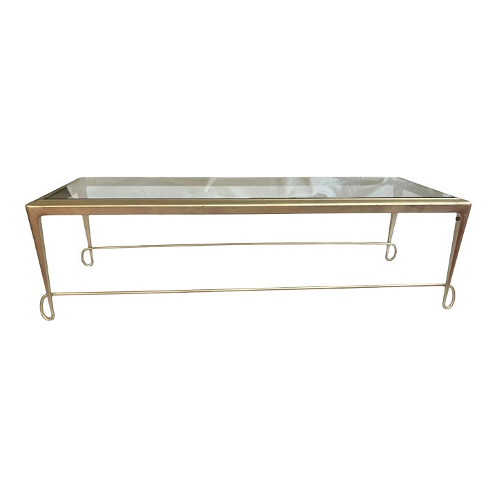 Modernist Metal & Glass Coffee Table by Barbara Barry | Chairish
