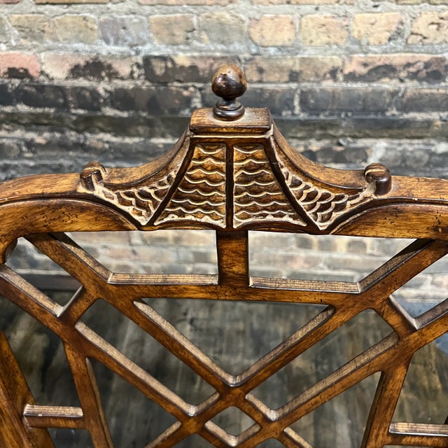 Mid 19th Century Chinese Chippendale Style Upholstered Bench With ...