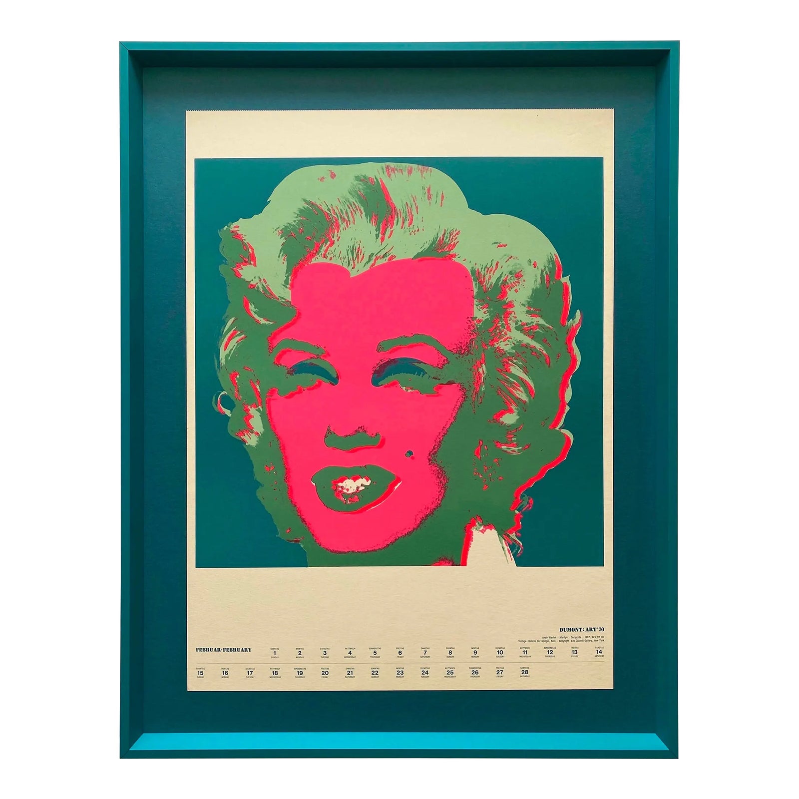 Andy Warhol Vintage 1970 Mid Century Modern Framed Pop Art Serigraph ...