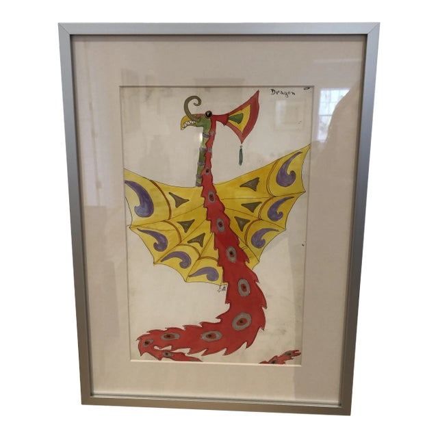 1920s Vintage Lester Design Company Watercolor Painting | Chairish