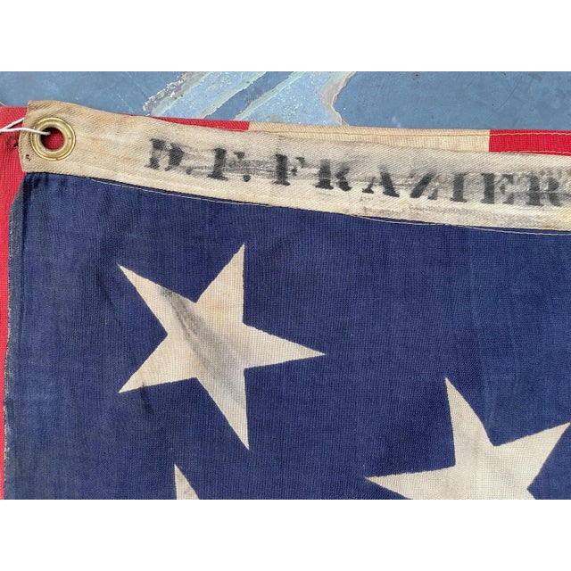 Signed 45 Star Antique Soft Cotton American Flag 1896 With Dancing Star ...
