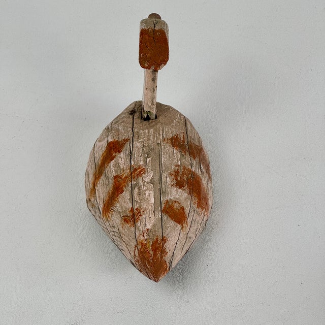 Antique Root Head Coot Duck Decoy in Pink, Primitive Folk Art Early ...