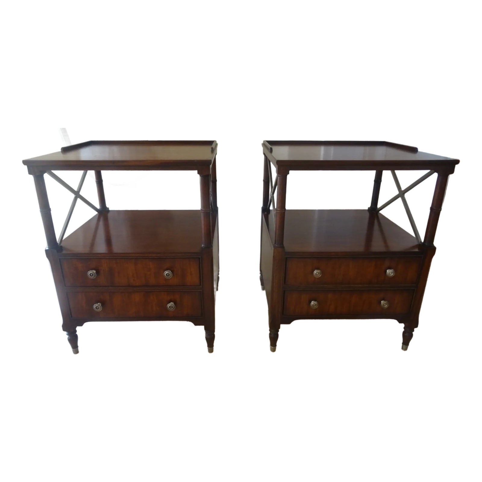 Pair of Ethan Allen Regency End Tables or Nightstands | Chairish
