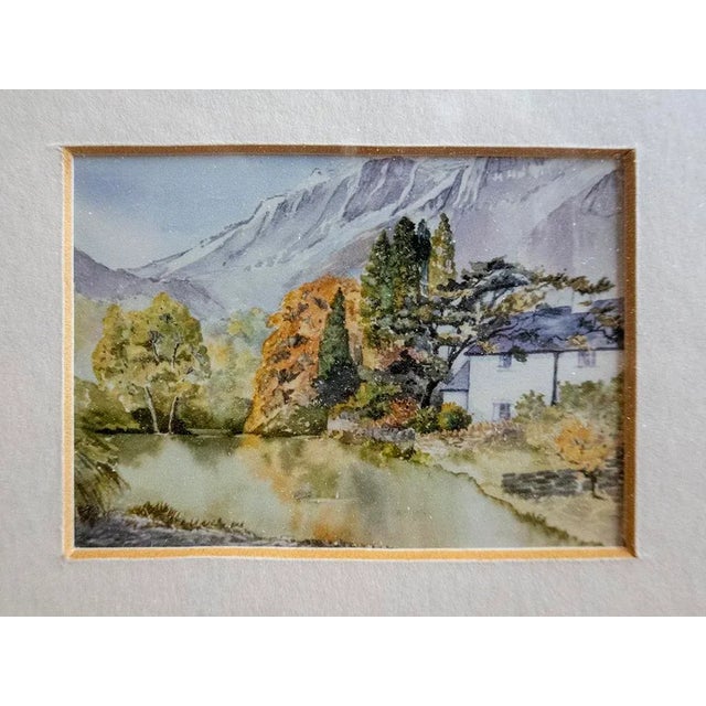 Borrowdale, a Signed, Framed Triptych of Tiny Watercolors. | Chairish