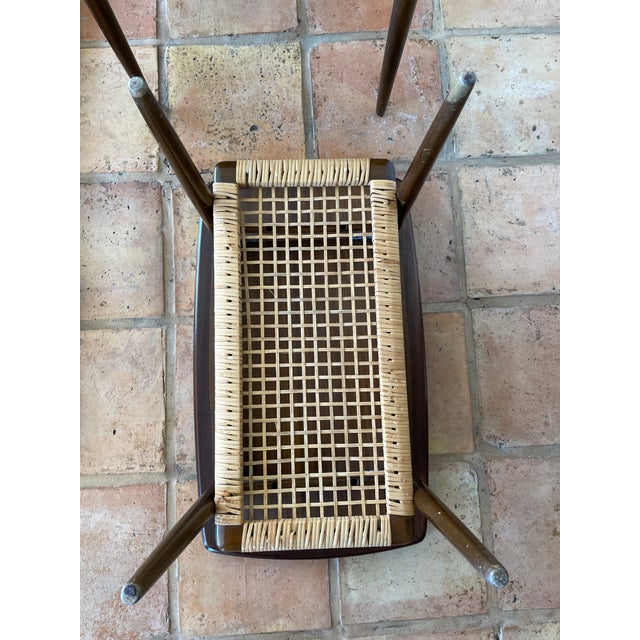 1950s Pair of Danish Modern Poul Jensen for Selig Side Tables With Cane ...